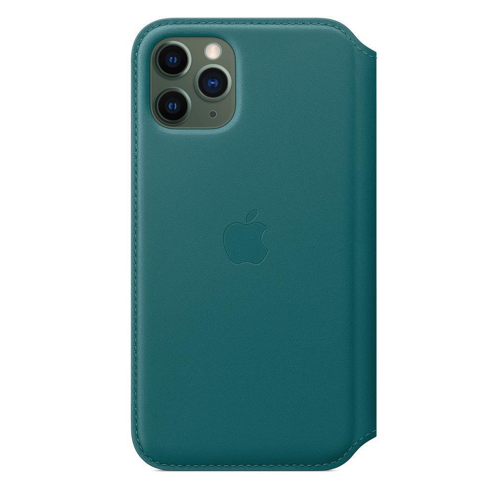 Apple Folio case iPhone 11 Pro - Leather Blue | Back Market