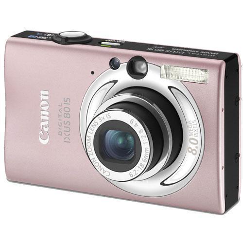 Cámara compacta Digital Ixus 80 IS - Rosa + Canon Zoom Lens 3x 38-114mm ...