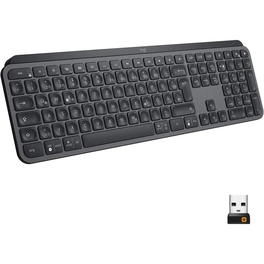 Logitech Teclado QWERTZ Alemão Sem fios Retro-iluminado MX Keys ...
