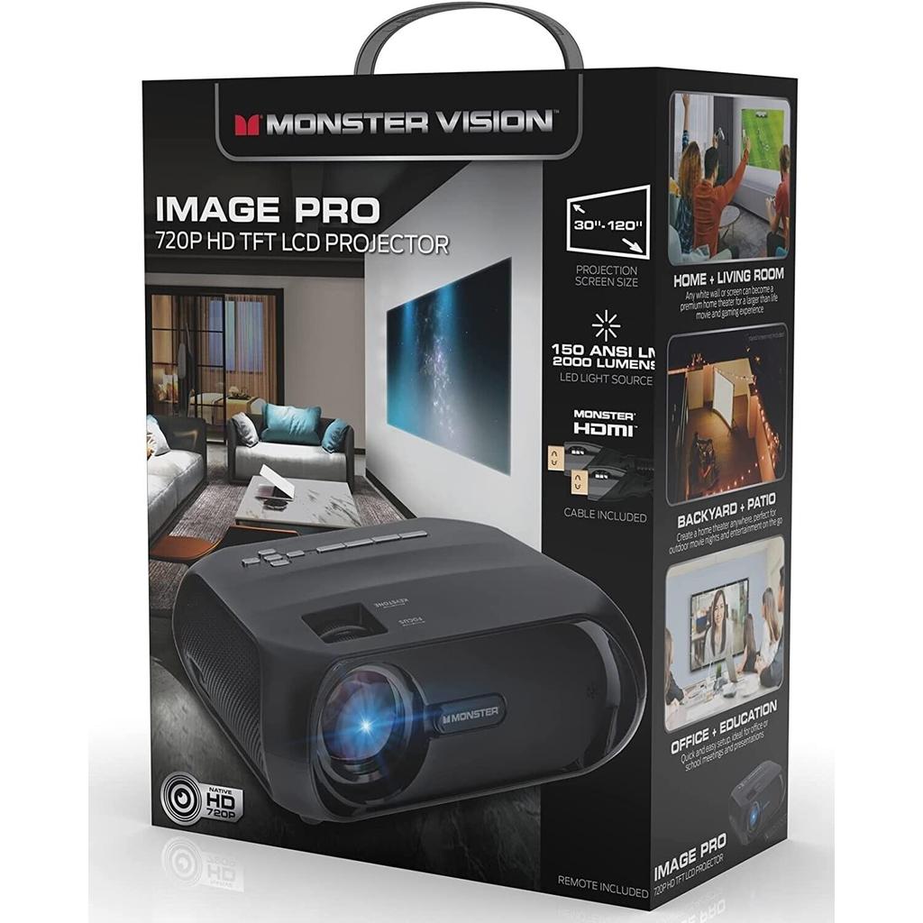 Monster Vision Image Pro Video projector 2000 Lumen - Black | Back Market