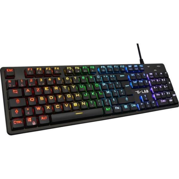 The G-Lab Keyboard AZERTY French Backlit Keyboard KEYZ Platinum | Back ...