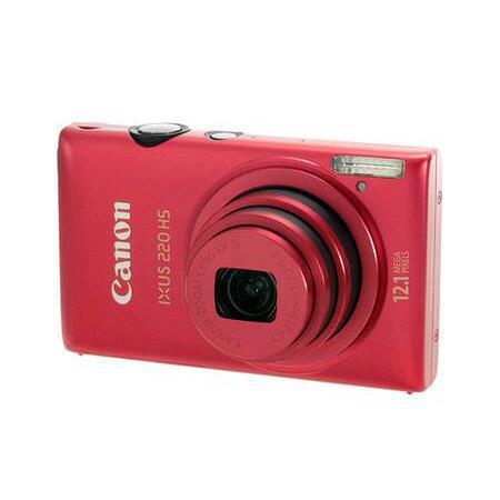 Compact IXUS 220 HS - Red + Canon Canon Zoom Lens x5 IS 4,3-21,5mm f/2 ...