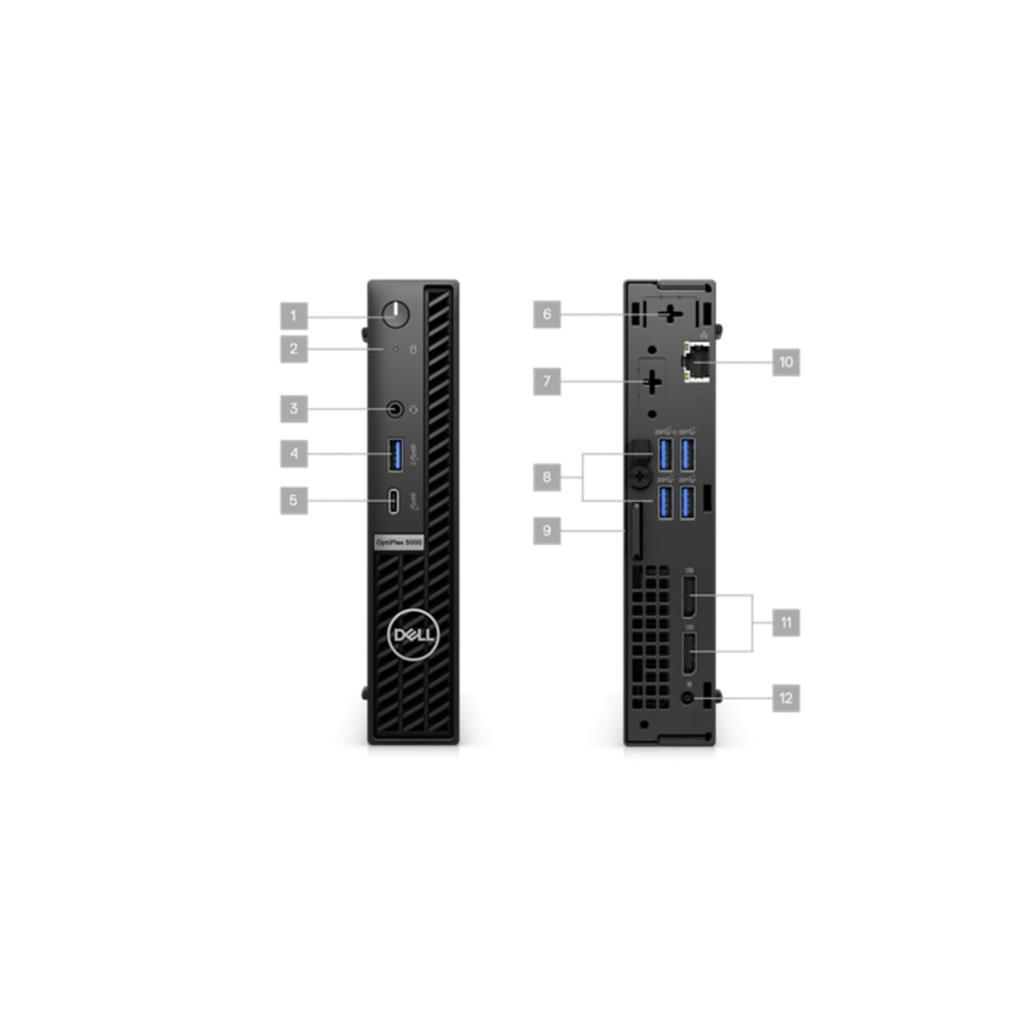 Dell OptiPlex 5000 Micro Core i7 1.4 GHz - SSD 512 GB RAM 32GB | Back ...