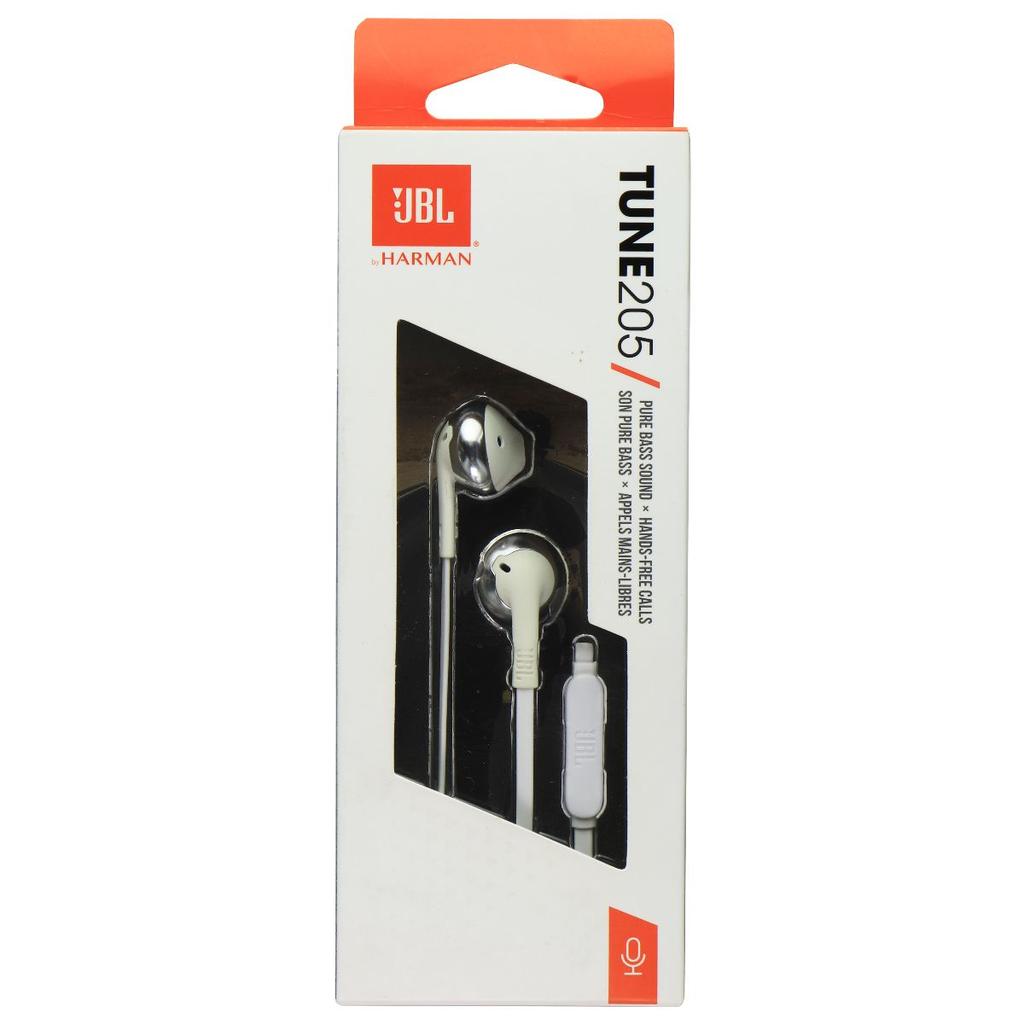 JBL TUNE 205 Earbud Earphones - White | Back Market