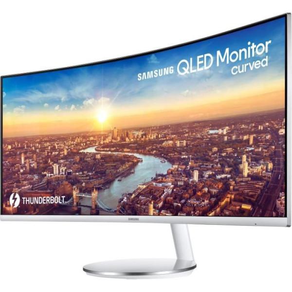 34-inch Samsung C34J791WTP 3440 x 1440 QLED Monitor White | Back Market