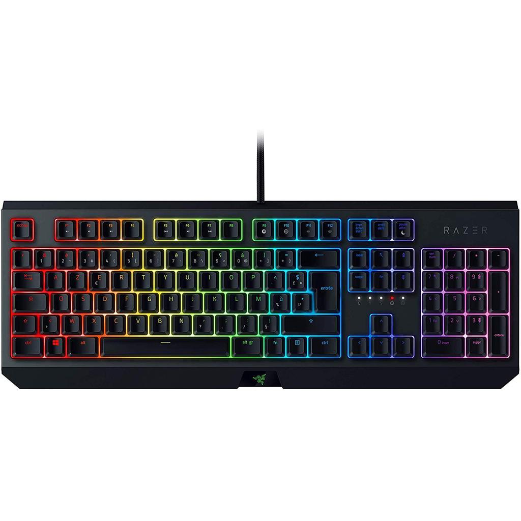 Razer Keyboard AZERTY French Backlit Keyboard BlackWidow Green Switch ...