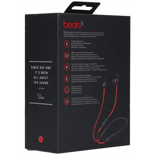Beats By Dr. Dre BeatsX Earbud Bluetooth Earphones - Defiant Black/Red ...