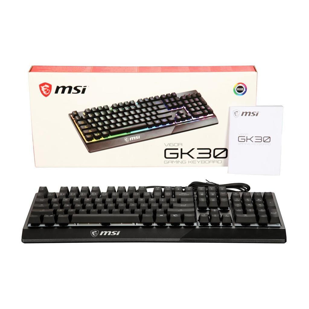 Msi Keyboard QWERTY Backlit Keyboard Vigor GK30 | Back Market
