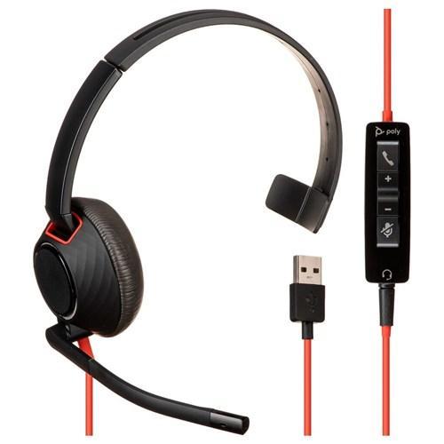 Plantronics Blackwire 5210 Mono USB-A Headphone with microphone - Black ...