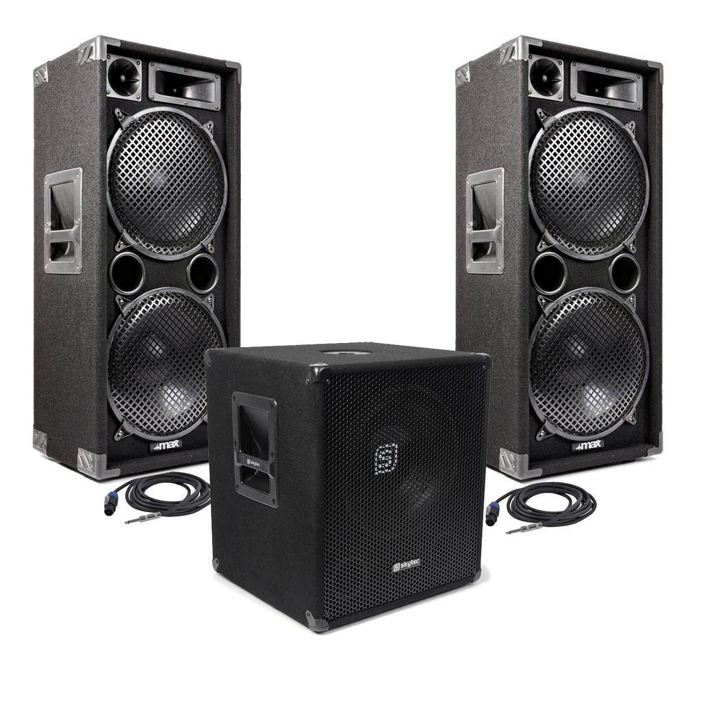 Skytec Pack Sono MAX-15212 PA speakers | Back Market