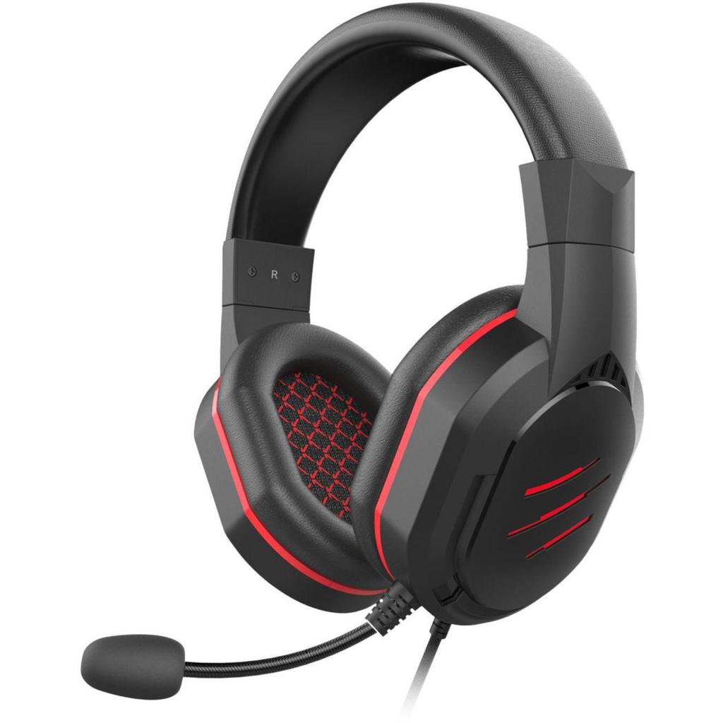 Cascos gaming con cable micrófono Skillkorp SKP H6 - Negro/Rojo | Back ...
